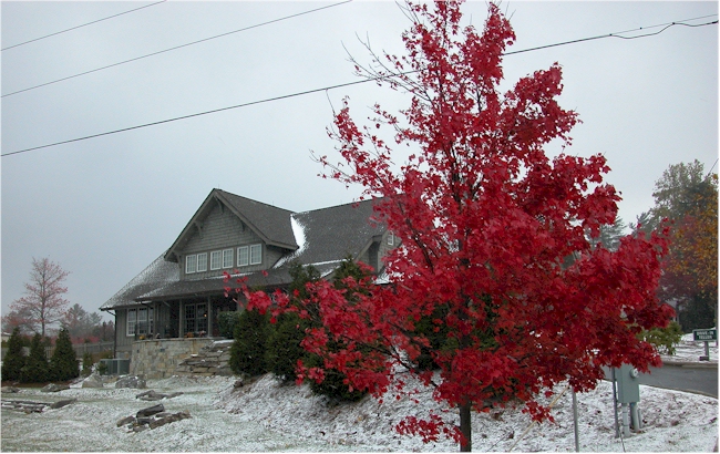 Snow Oct 28 2008 Highlands NC